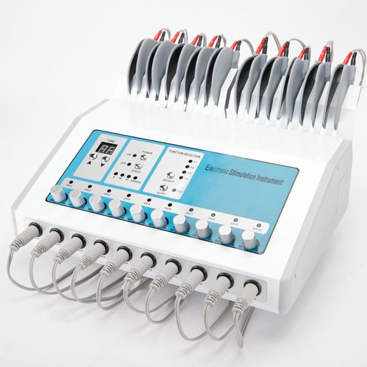 Suolaer 10 Outputs Electrical Muscle Stimulation EMS Microcurrent ...