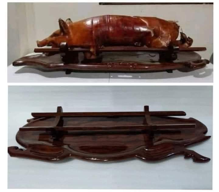 Hardwood Lechon Tray with Stand | Lazada PH