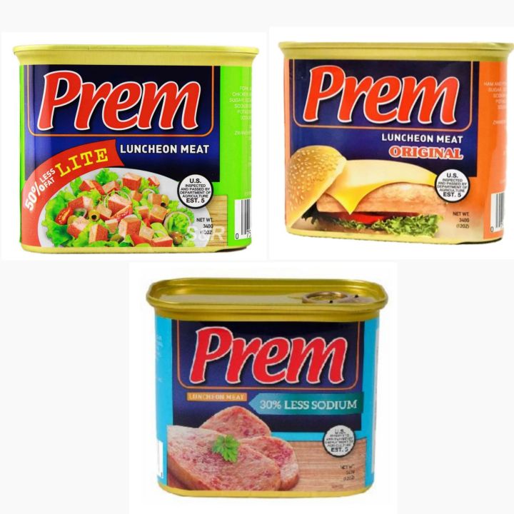 Prem Luncheon Meat 340grams/ Original,less sodium and lite | Lazada PH