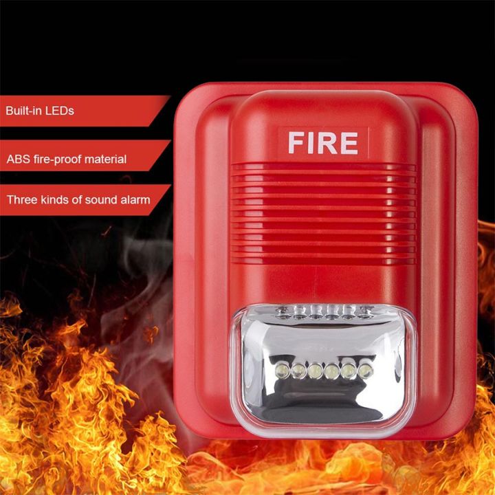 Fire Alarm Control System Sound Strobe Flash Light Warning Siren Alert Security System for Home ...