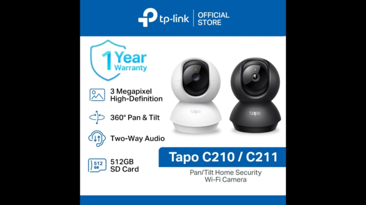 TP-Link Official Store | Tapo C210/C211 | 2K 3MP Indoor 360 Degrees Pan ...