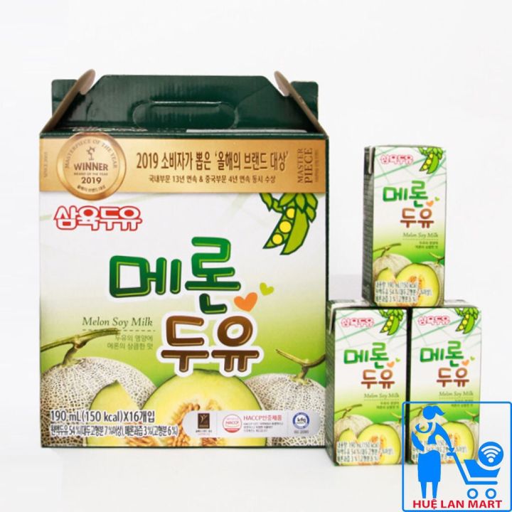 Sữa đậu nành hàn quốc vị dưa lưới 190ml x 16 hộp | Lazada.vn