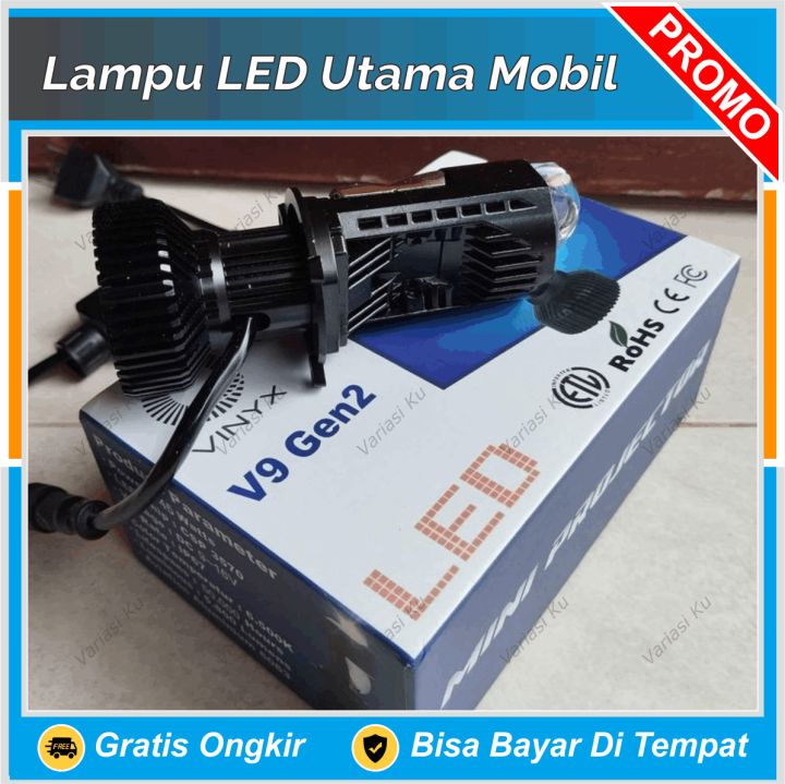 H4 MINI PROJI VINYX V9 GEN 2 Y7D BLUE LENS LAMPU UTAMA MOBIL MOTOR ...