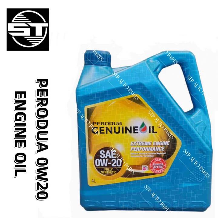 70011006 Perodua 0W20 Fully Synthetic Engine Oil (Green) 4L {100% ...
