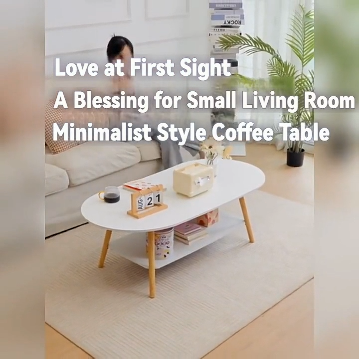 Simple Coffee Table Modern Center table Living Room Table Wooden Coffee ...
