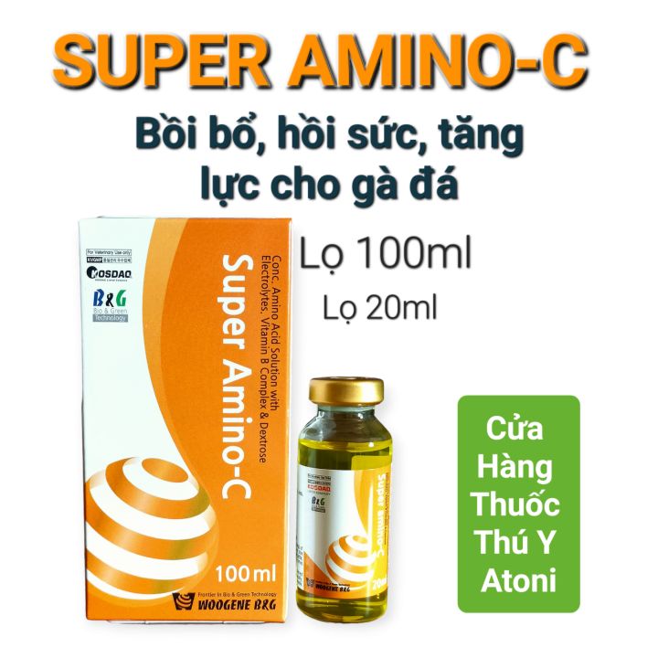 SUPER AMINO-C Bổ sung vitamin, axit amin, khoáng và dextrose giúp hồi ...