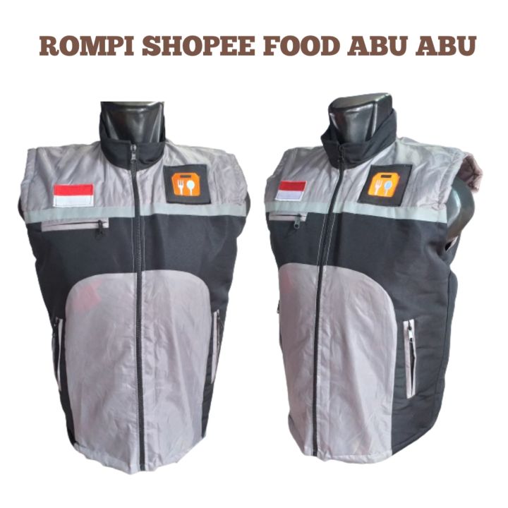 rompi ojol murah/rompi keren/rompi motor pria driver ojol warna abu ...