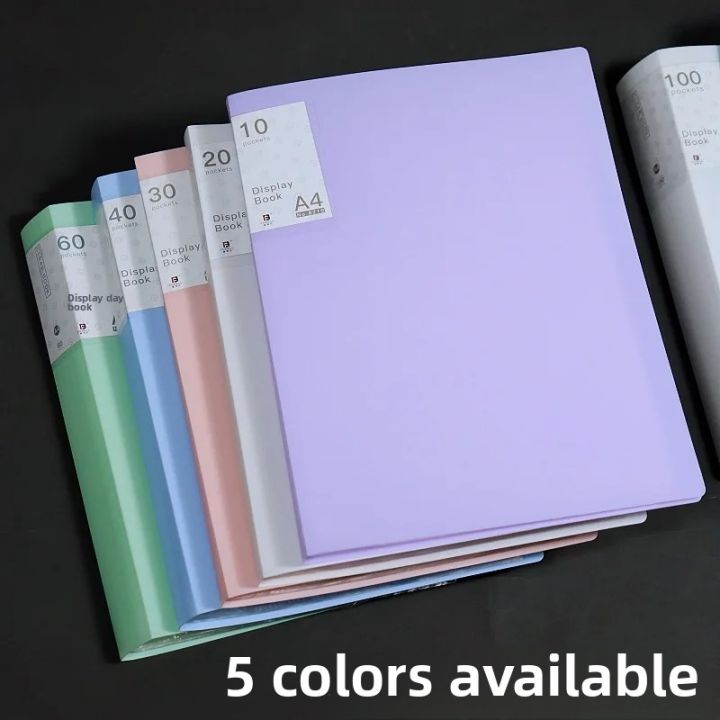 Transparent Office File Folder A4 with Insert Pages Document Album Test ...