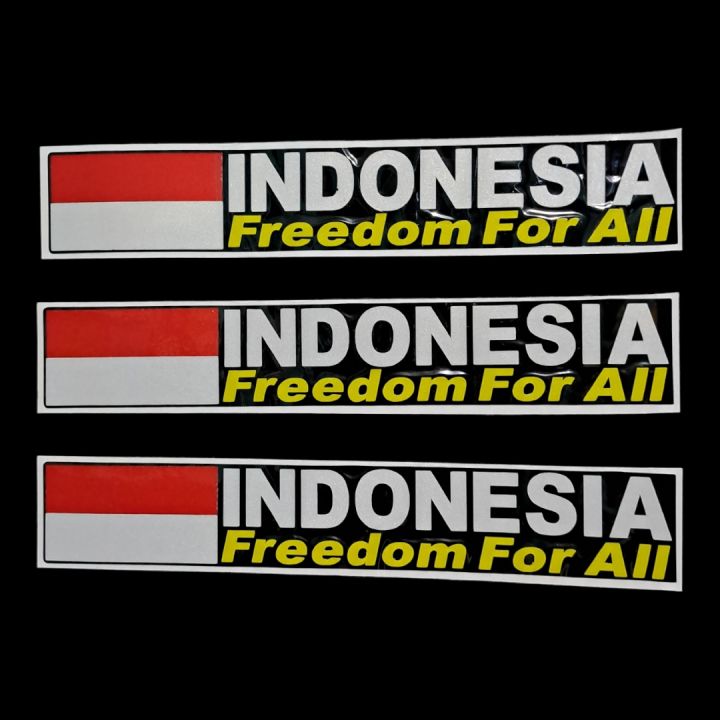 STICKER NEGARA INDONESIA FREEDOM FOR ALL CUTTING | Lazada Indonesia