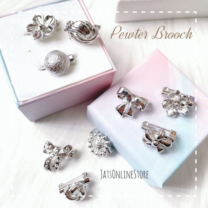 PEWTER Baby Brooch Kerongsang Dagu (1 piece) | Lazada