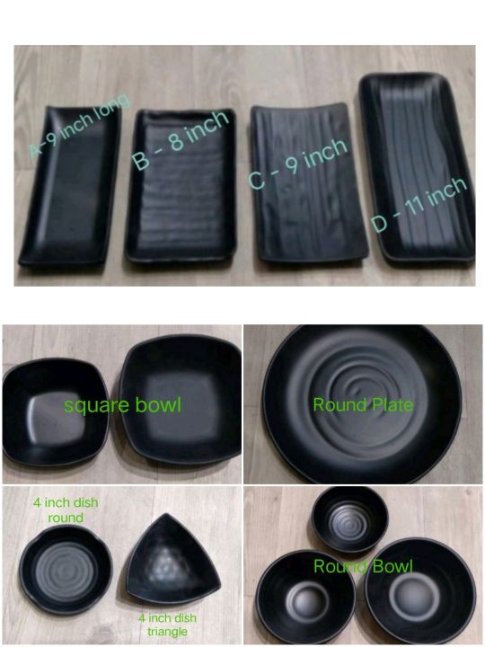 Melawares Matte Black Dishes | Lazada PH