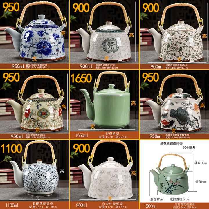 Large Size Ceramic Teapot with Filter for Hotel Restaurant Home Use Tea ...