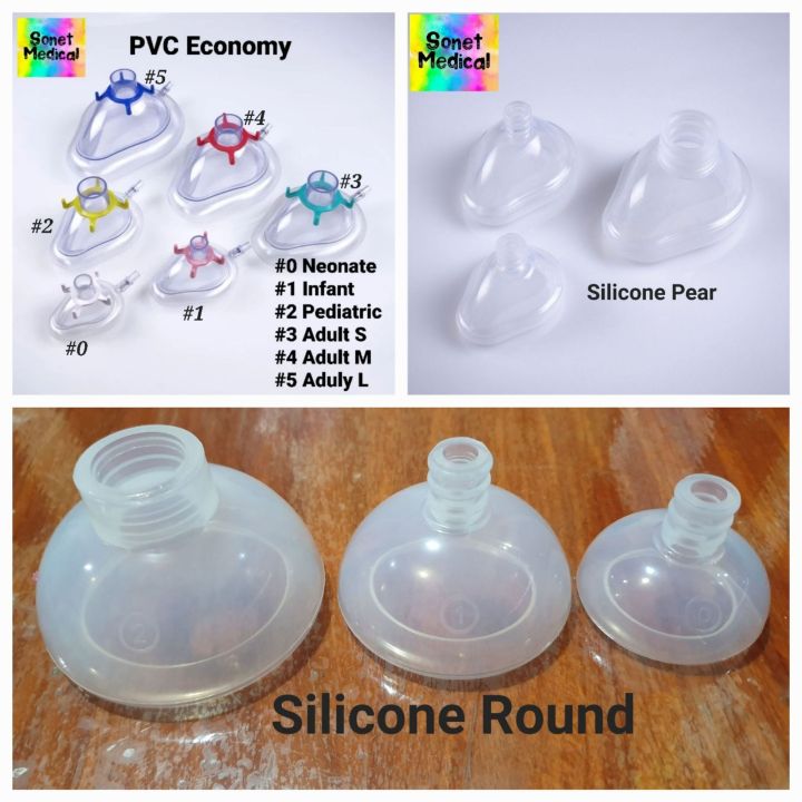 Anesthesia Mask Silicone, PVC, ambu bag mask, Medical supplies | Lazada PH