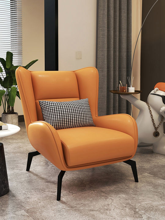 Italian Minimalist Designer Sofa Chair Tech Fabric Living Room Single ...