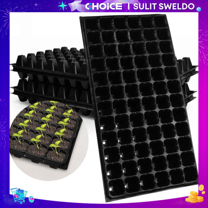 32/50/105/128 Holes Plastic Seedling Tray | Bekas Semaian | Nursery ...