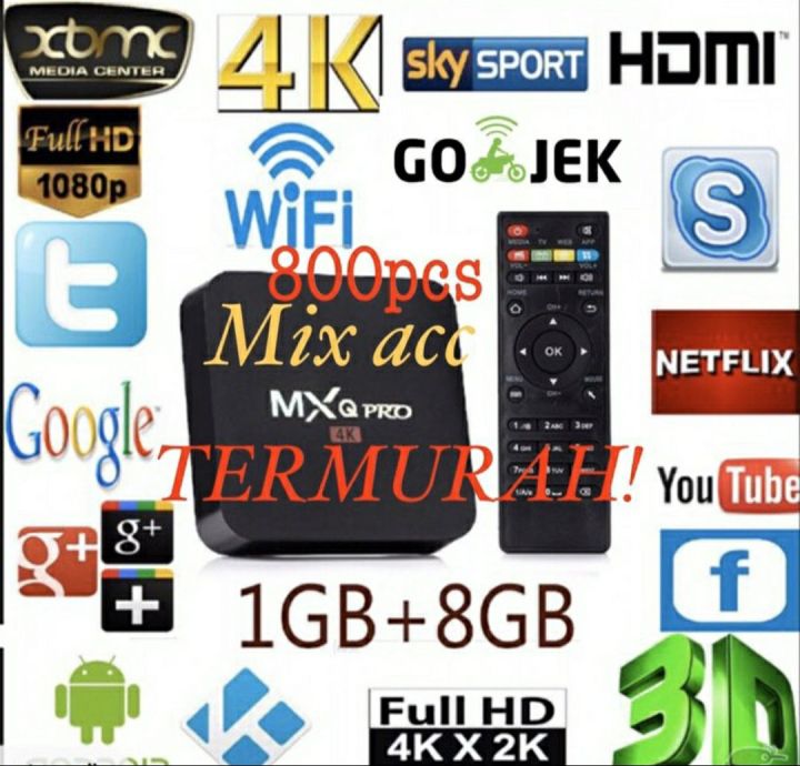Android TV BOX MXQ-Pro 4K Smart TV Box GARANSI Media Player | MXQ PRO ...