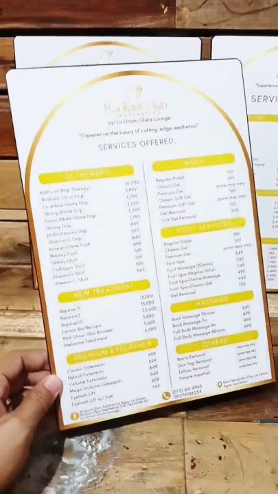 Menu Board Standee A4 Size with Backstand/Flat Type | Lazada PH