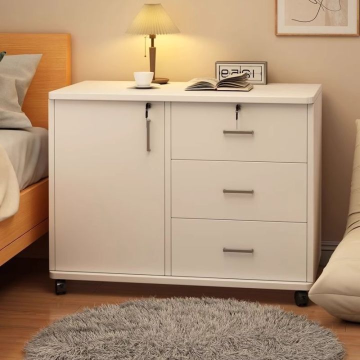 Mobile Office File Cabinet Small Storage Cabinet with Lockable Drawers ...