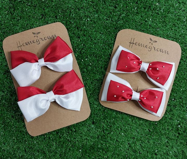 Jepit rambut pita merah putih Agustusan Kemerdekaan Handmade | Lazada ...