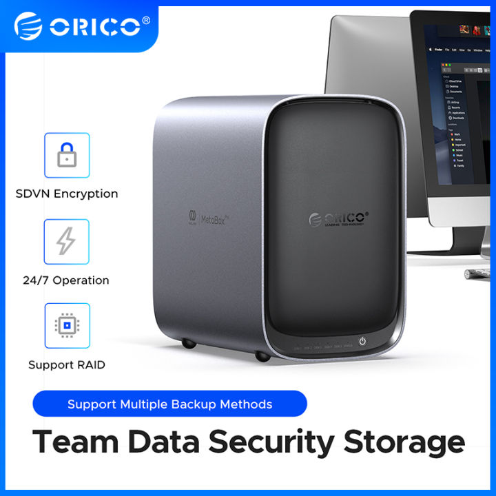 ORICO 5Bay NAS MetaBox Team Storage 2.5 3.5"Type-C M.2 NVME Slot ...