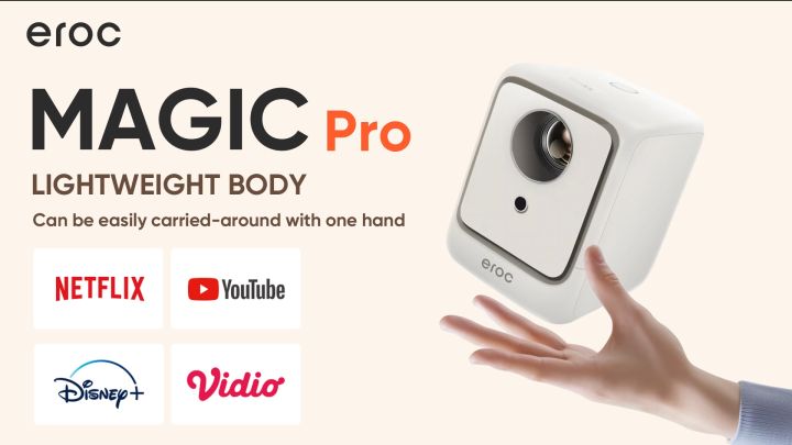 EROC Magic Pro Portable Projector LCD 1080P Decoding WiFi Android ...