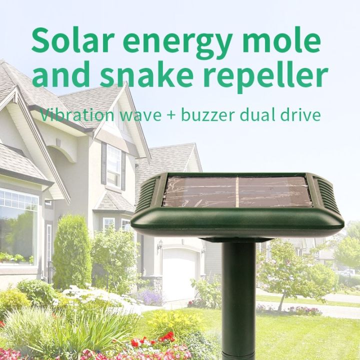 Solar Snake Repellent Vibrating Buzzer Repelling Mole Garden farm ...