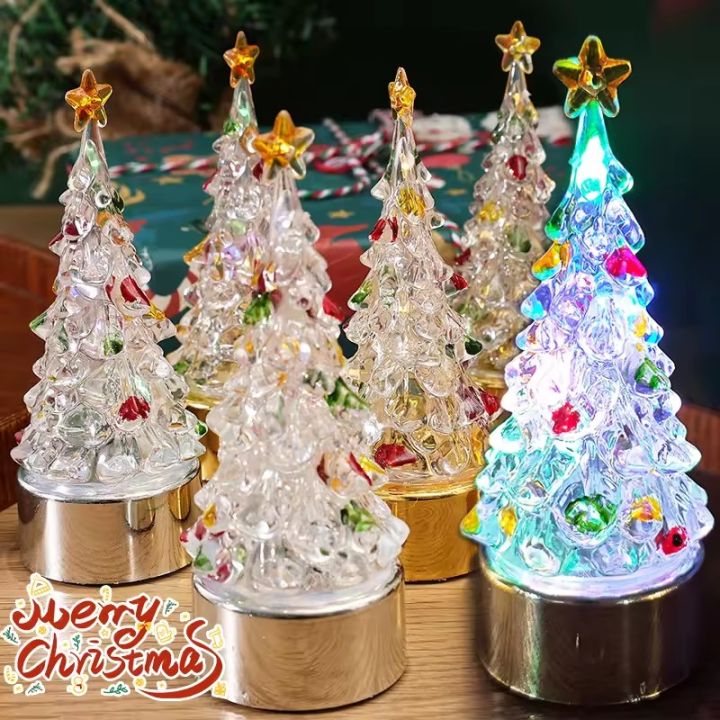 2026 New LED Christmas Tree Night Light Desktop Miniature Light Mini ...