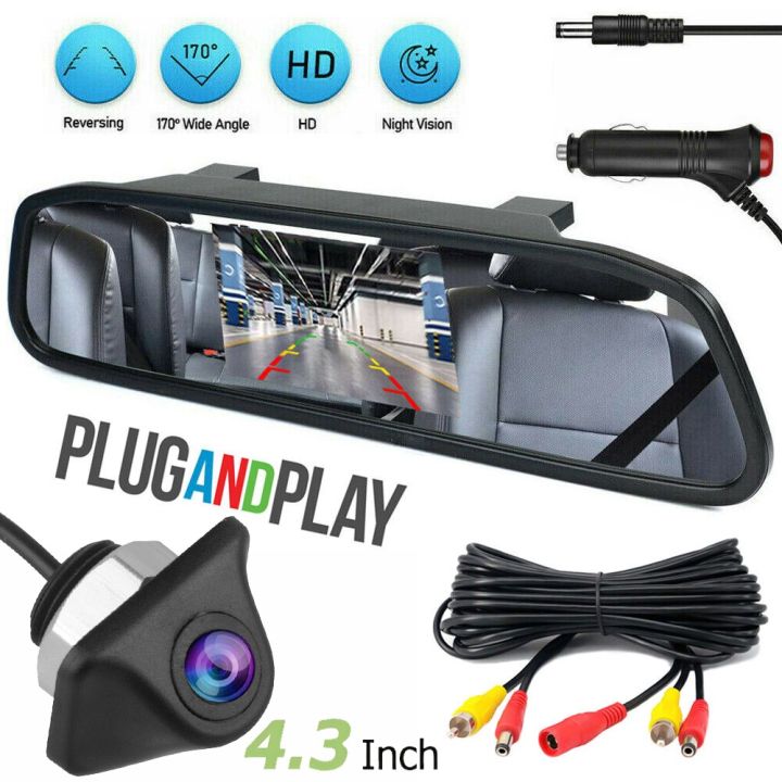 Car Rear view Camera with Mirror Monitor for Vehicle Parking Rearview ...