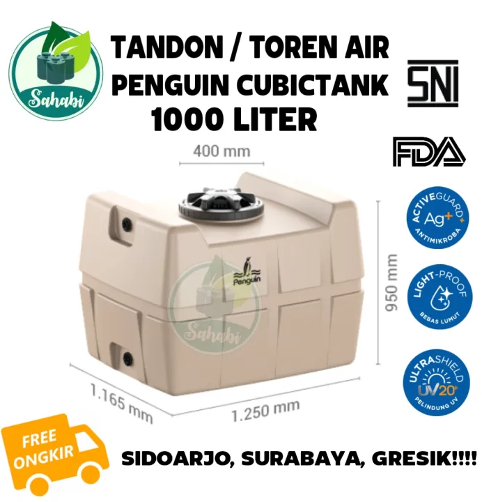 Tandon Air / Toren Air / Tangki Air Penguin Cubic Tank Tangki Persegi ...