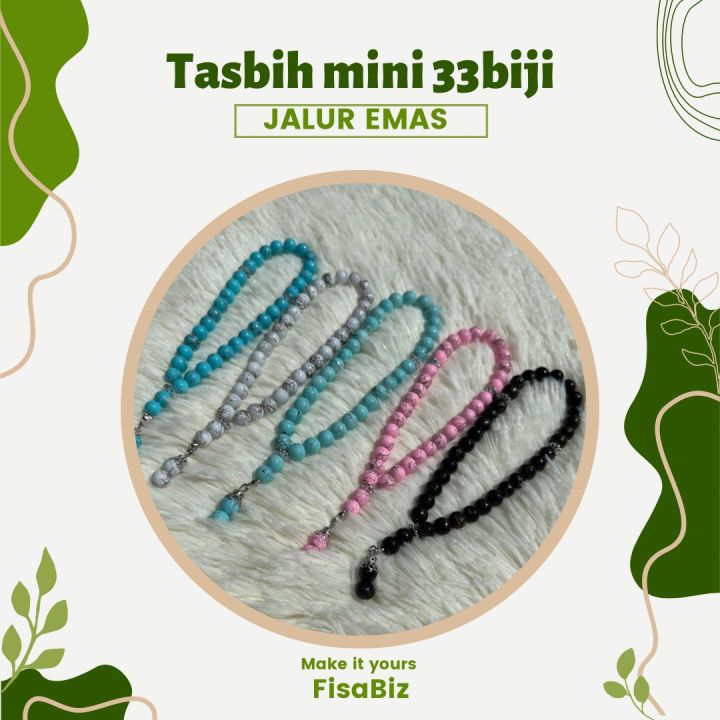 MINI TASBIH DESIGN JALUR EMAS 33biji (readymade) | Lazada