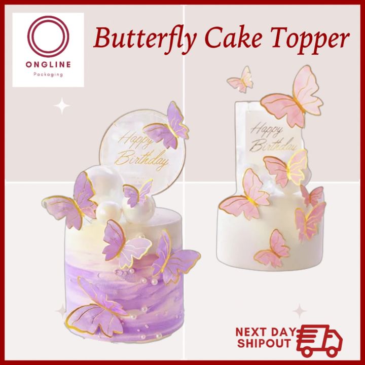 10 pcs / set Butterfly Cake Topper | Party Bake Decor | Lazada PH