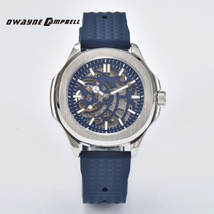 DWAYNE CAMPBELL Luxury Men's Automatic Skeleton Dial Design Stainless Waterproof Sapphire Glass ...