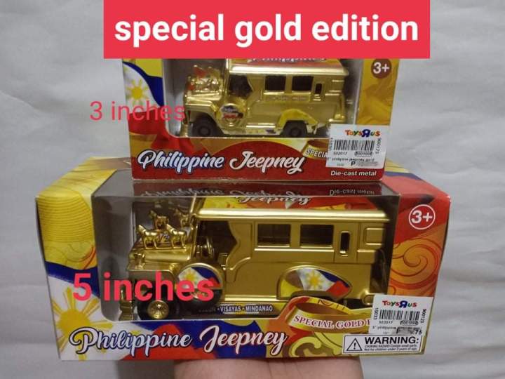 Authentic Philippine jeepney gold edition diecast pullback | Lazada PH