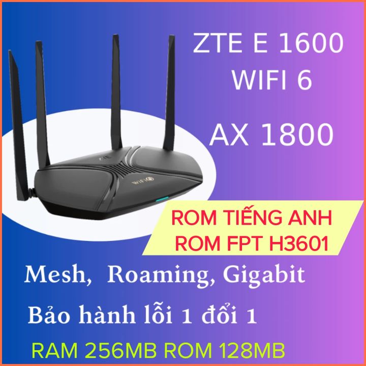 Router Wifi 6 Mesh modem nhà mạng ZTE ZXHN H3601 E1600 AX1800Mbps full ...