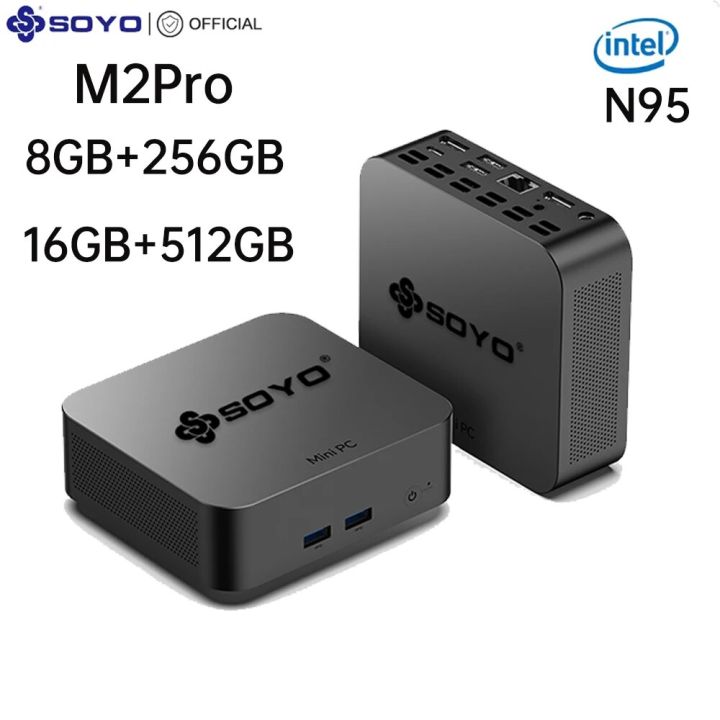 SOYO M2 Pro Mini PC: 8/16GB RAM, 256/512GBSSD, Intel Celeron N95, Windows 11 Pro - Compact ...