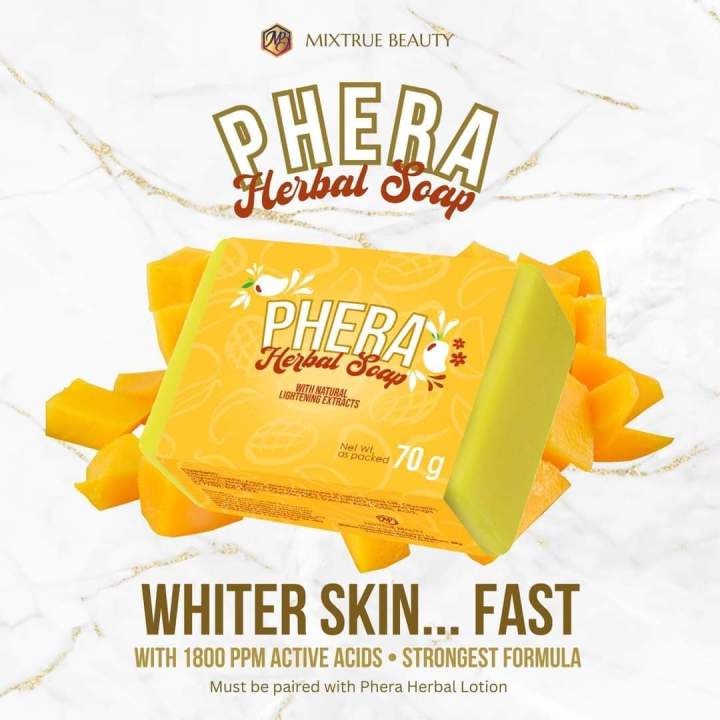 PHERA HERBAL SOAP With Natural Lightening Extracts 70gms | Lazada PH