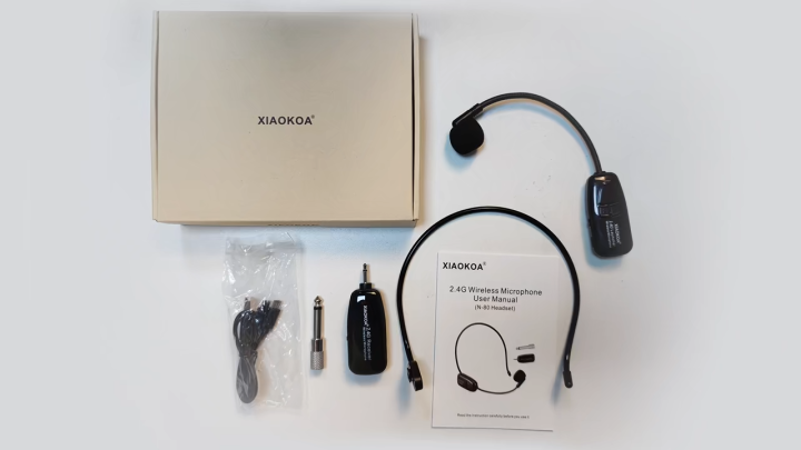 READY XIAOKOA Mic Mik Microphone Wireless clip on bando headset imam ...