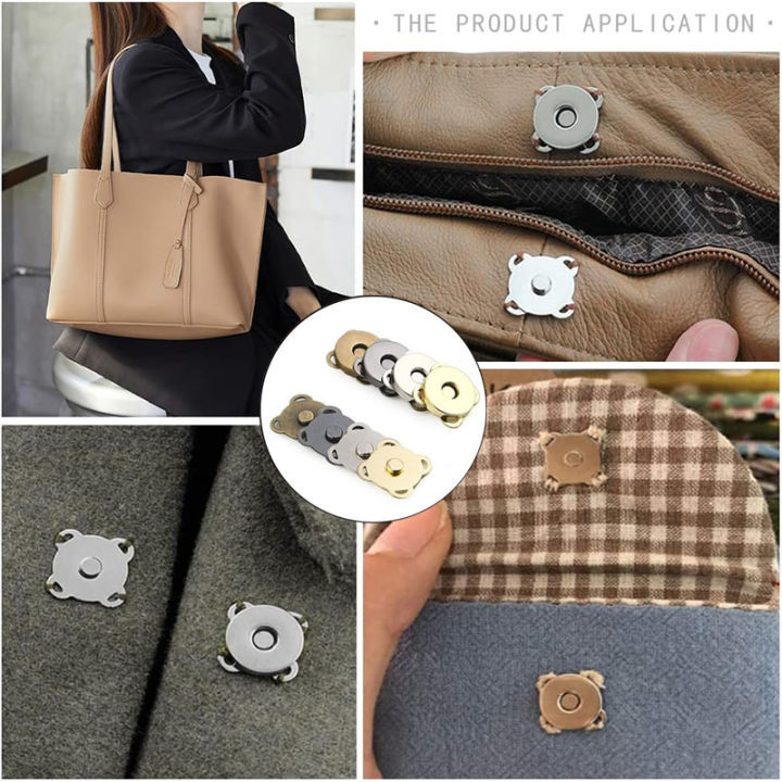 1/5/10Pair Women Bags Snap Button Metal Invisible Button Lock Clasps ...