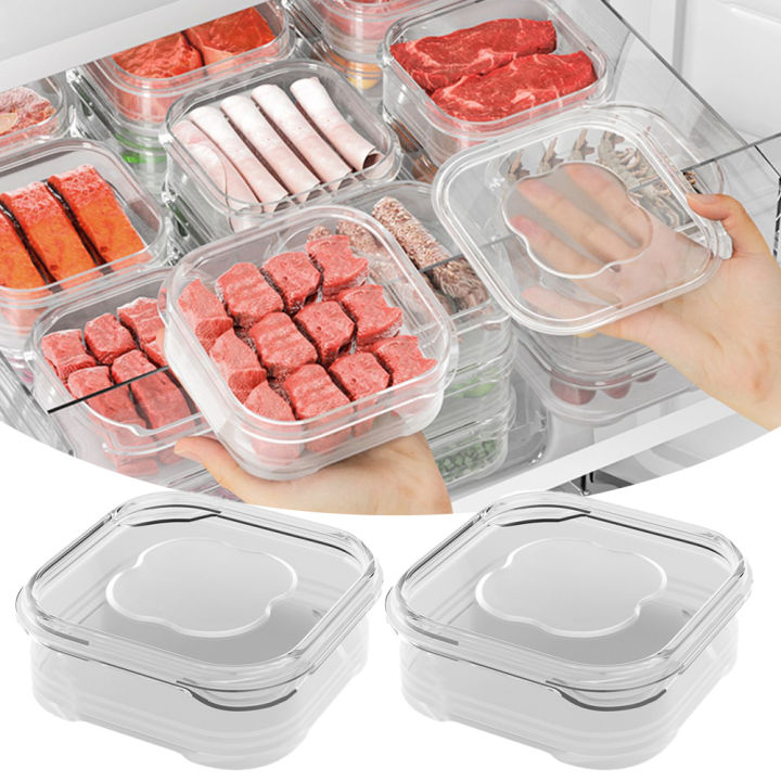 Refrigerator Food Sub-Packed Box Square Vegetable Fruit Fresh-keeping ... Refrigerator Food Sub-Packed Box Square Vegetable Fruit Fresh-keeping ...