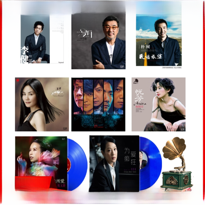 Vintage 12 Inch 33rpm LP Record Player Black Vinyl Record Large Album ...