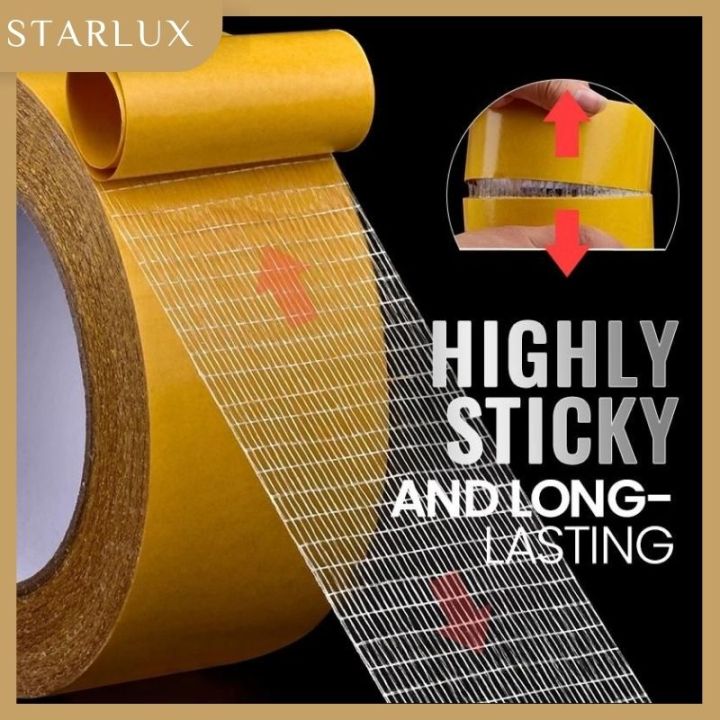 Starlux 10M Double Sided Tape High Viscosity Grid Fiber Translucent ...