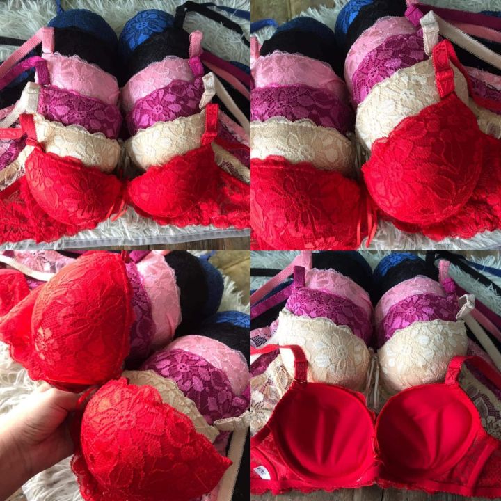 #730 TRILIMPH THICK LACE BRA PUSH UP UNDERWIRED | Lazada PH