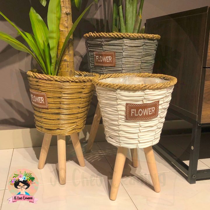 🔥READY STOCK🔥Bakul Rotan🔥Pasu Pokok Bunga Rotan Rattan Bakul Artificial ...