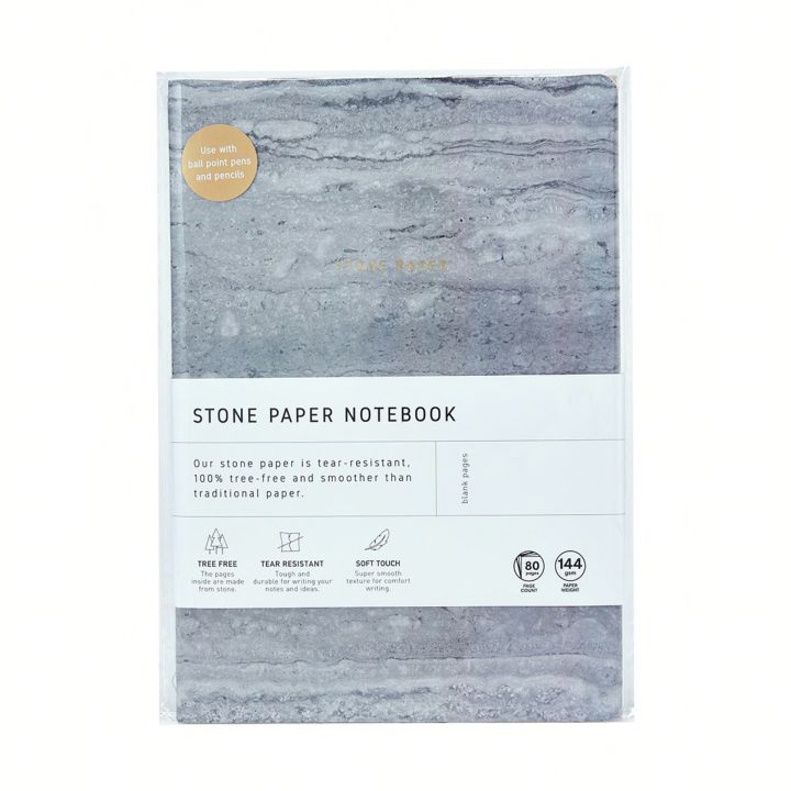 2 Pack Stone Paper Notebooks - Grey and Pink : Tear Resistant Paper ...