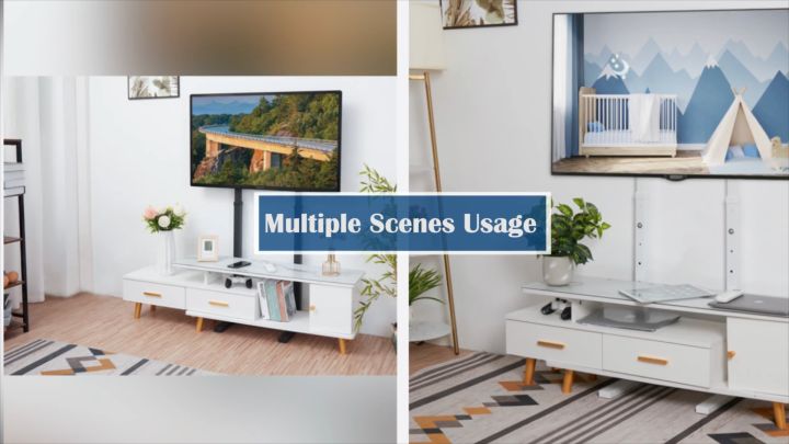 Heavy Duty TV Stand Universal TV Floor Standing Bracket Height ...