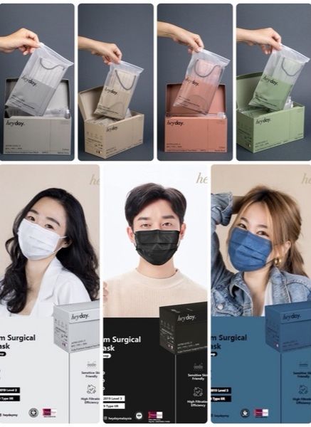 (original)heyday Disposable Surgical Face Mask 4ply 1pack 10pcs(Mda ...