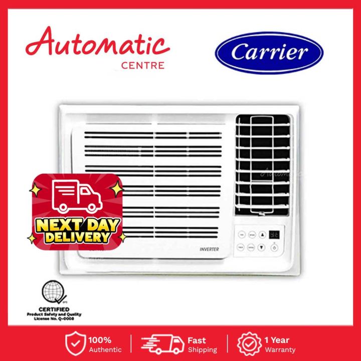 Carrier WCARH009EEVC2 1HP Inverter 8-in-1 Filter Compact R410A Window ...