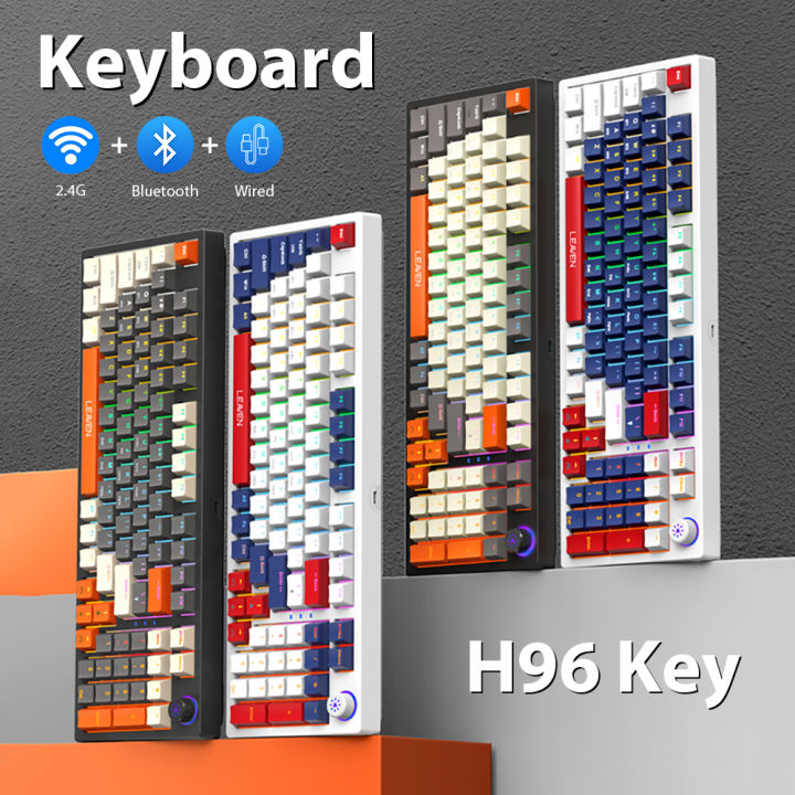 96-Key Leaven H96 Wired Wireless Bluetooth Three Mode Mechanical ...