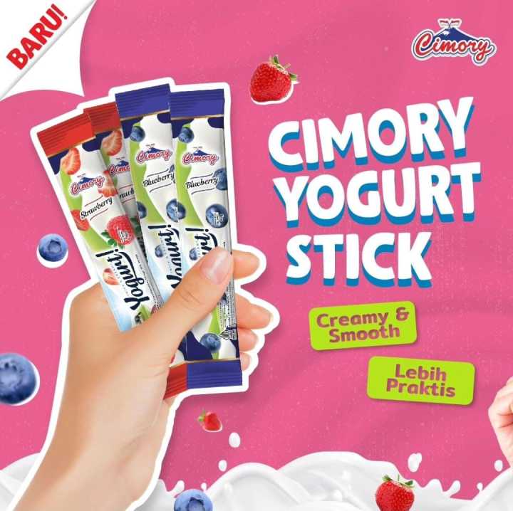 Cimory yogurt stick rasa strawberry dan bluberry | Lazada Indonesia