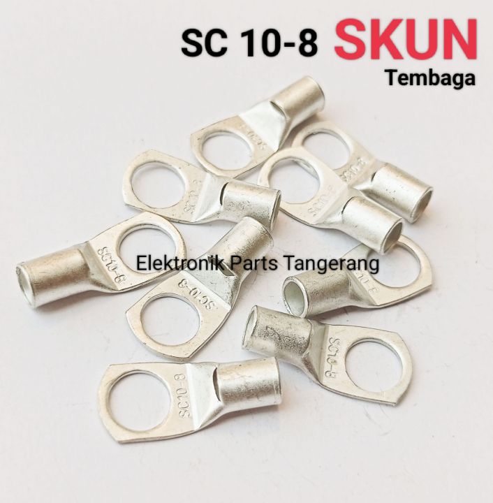 (1 Buah) SKUN KABEL TEMBAGA 10MM SC 10-8 SKUN KABEL 10MM SKUN KABEL SC 10-8 CABLE LUGS DOVE ...